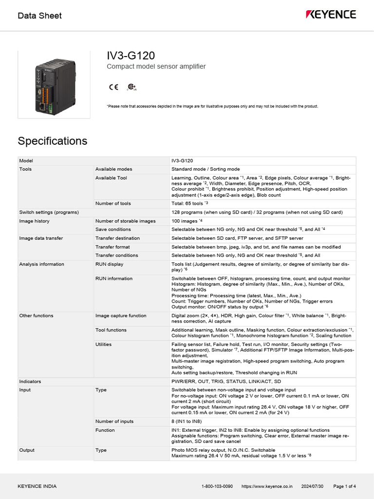IV3-G120 Datasheet | PDF