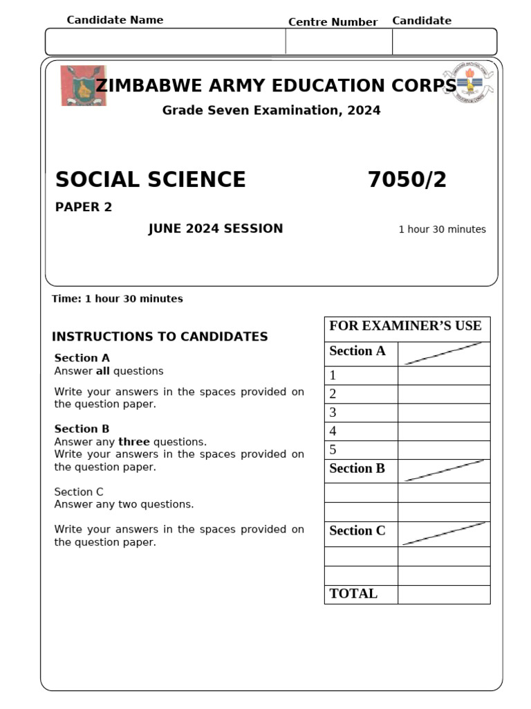 Zaec Social Science Paper2 | PDF