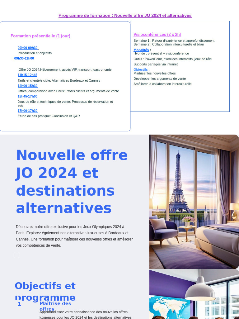 Nouvelle Offre JO 2024 Et Destinations Alternatives | PDF