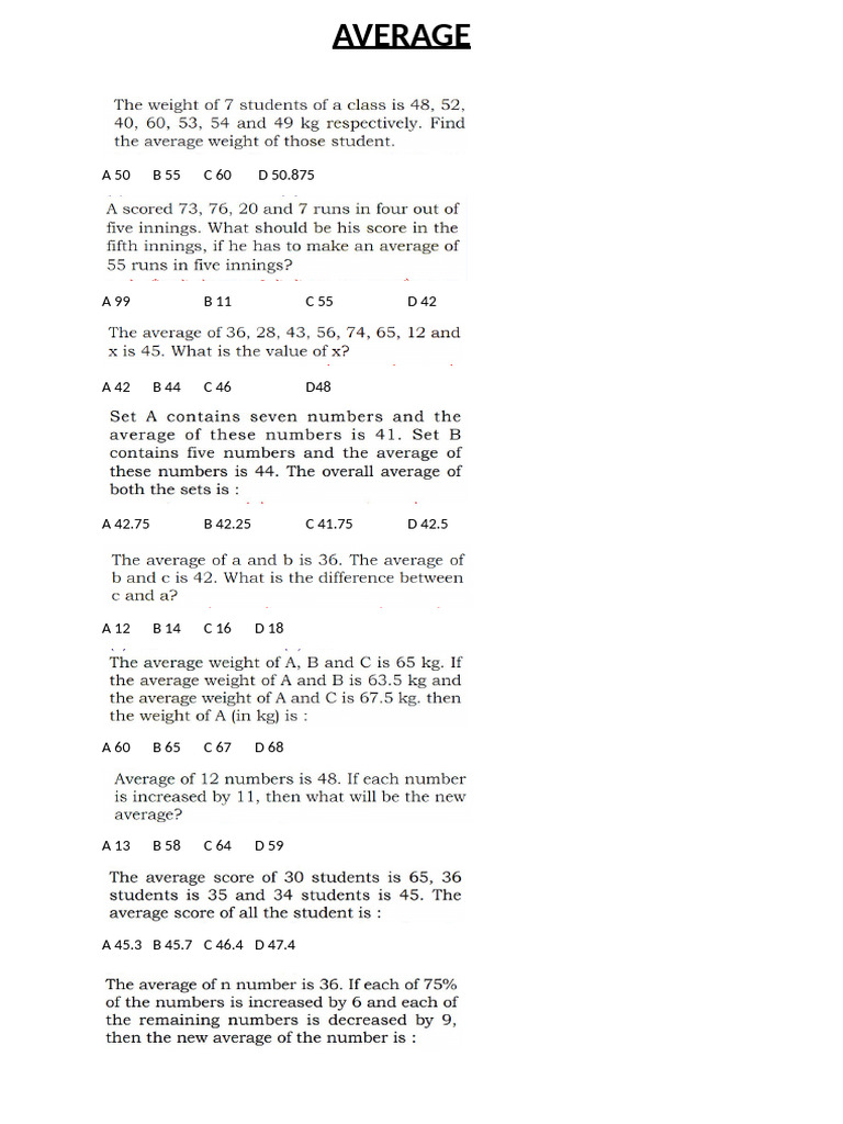 AVERAGE | PDF