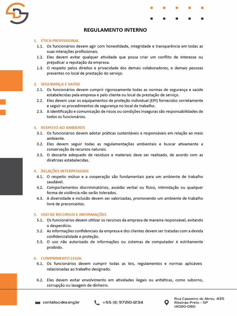 REGULAMENTO INTERNO | PDF