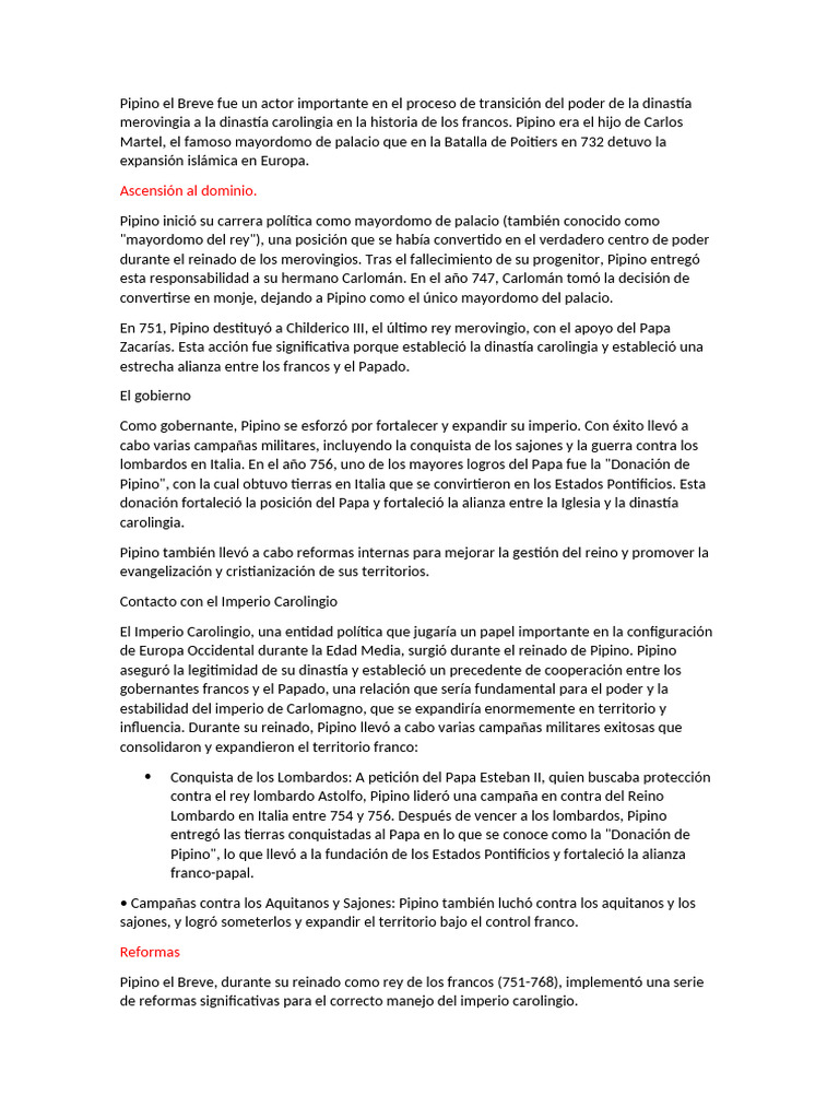 Pipino El Breve 1 | PDF