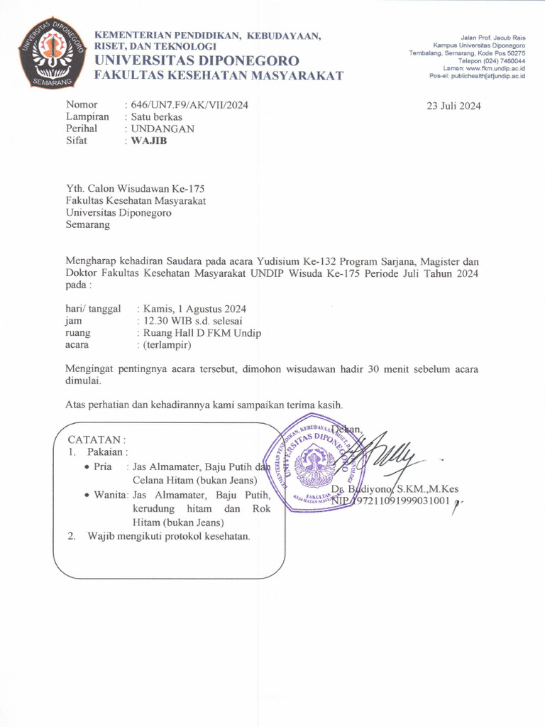 undangan Yudisium Calon Wisudawan 175 | PDF undangan Yudisium Calon Wisudawan 175 | PDF