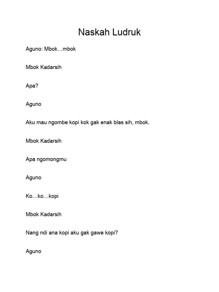Naskah Ludruk | PDF
