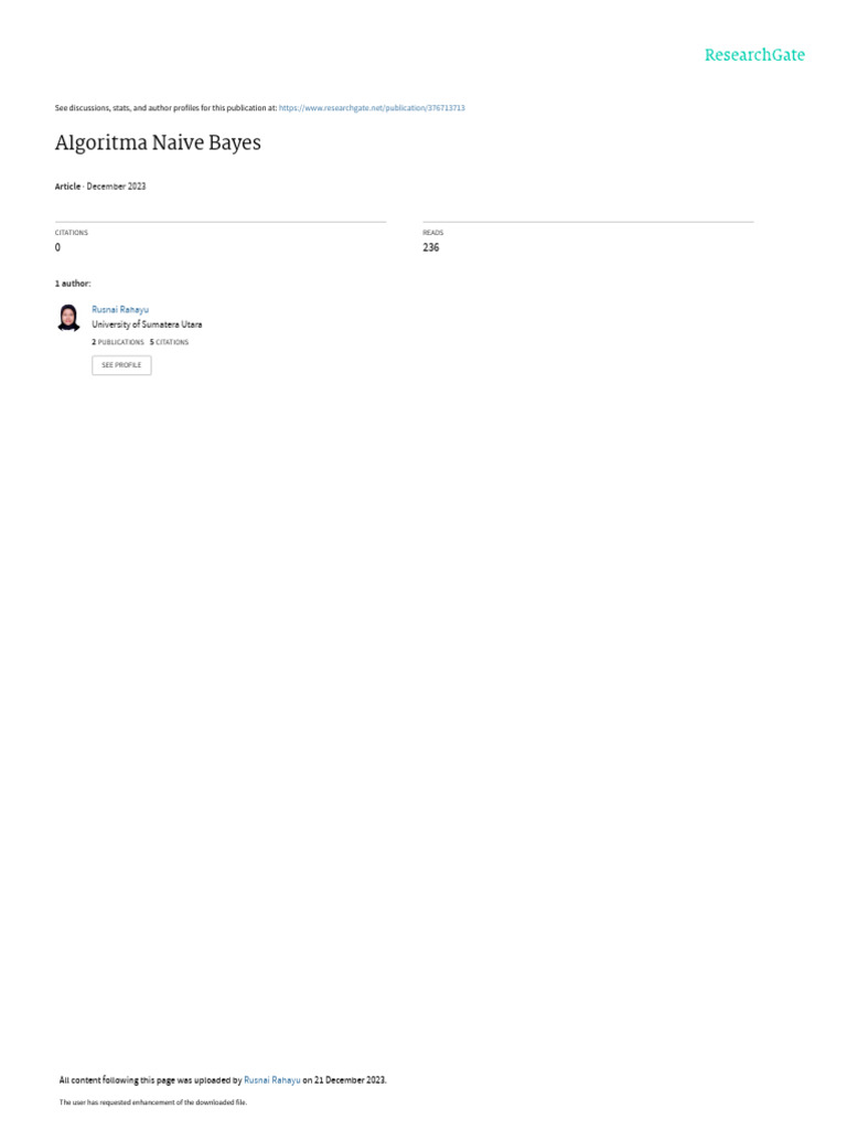 Algoritma Naive Bayes | PDF