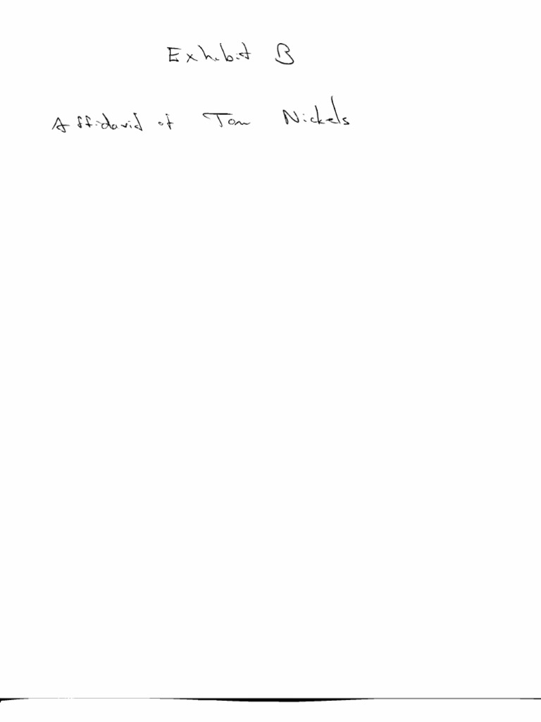 Tom Nickels Affidavit in Liko Kenney v. Franconia, Norman Bruce McKay ...