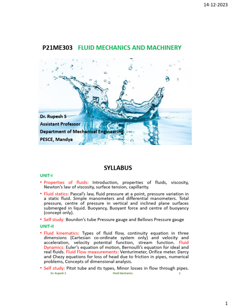 FM3 Fluid Kinematics | PDF