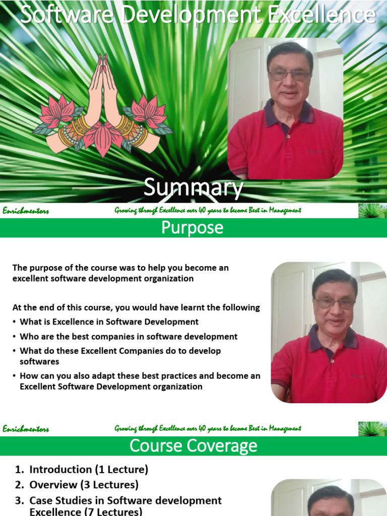 Software Development Excellence-Summary | PDF