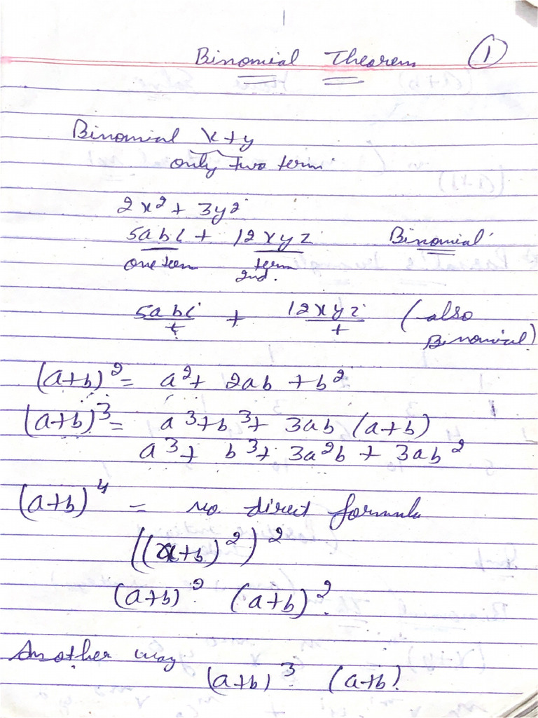 Ankush Binomial 1 | PDF