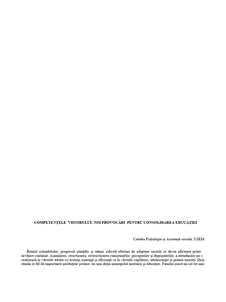 Competenţele Viitorului | PDF