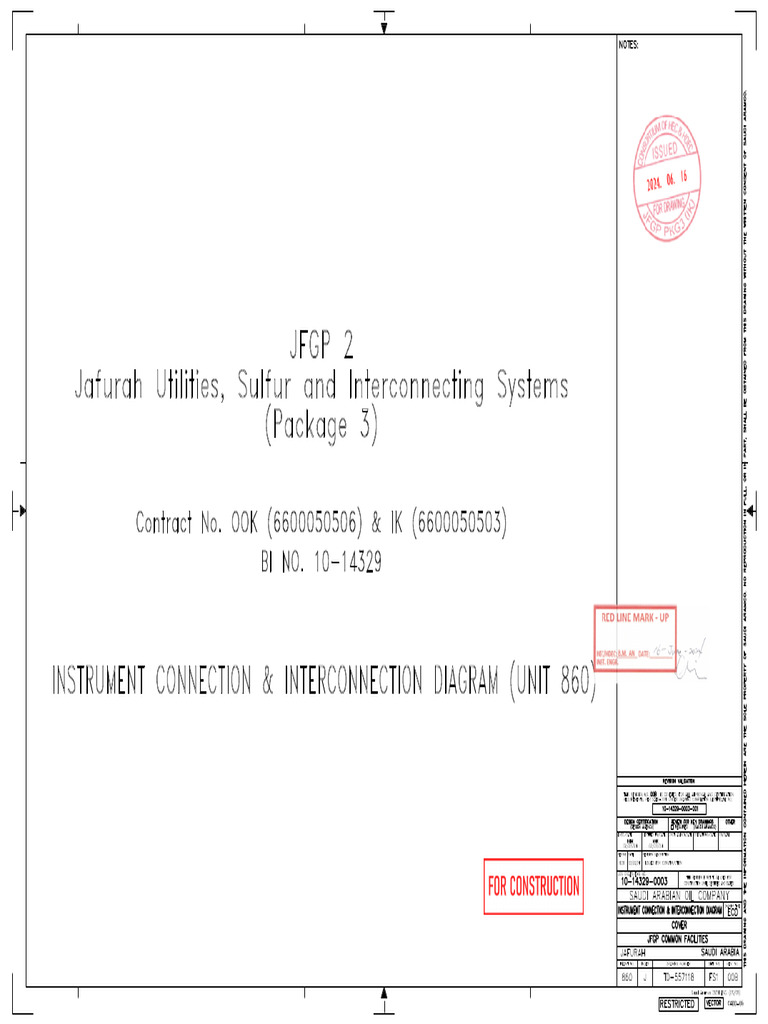 Td-557118-001 014 - 00b - Instrument Connection Interconnection Diagram (Unit 860) - Stamped | PDF