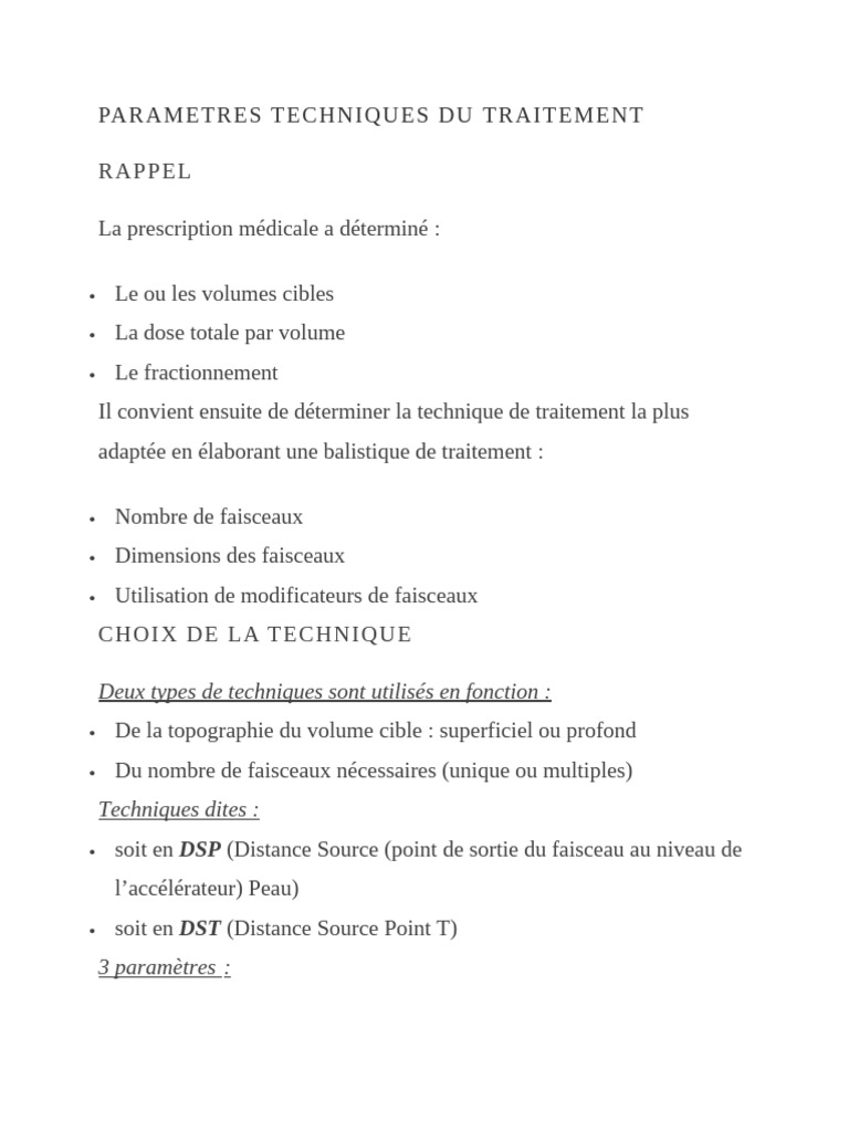 Parametres Techniques Du TTT | PDF