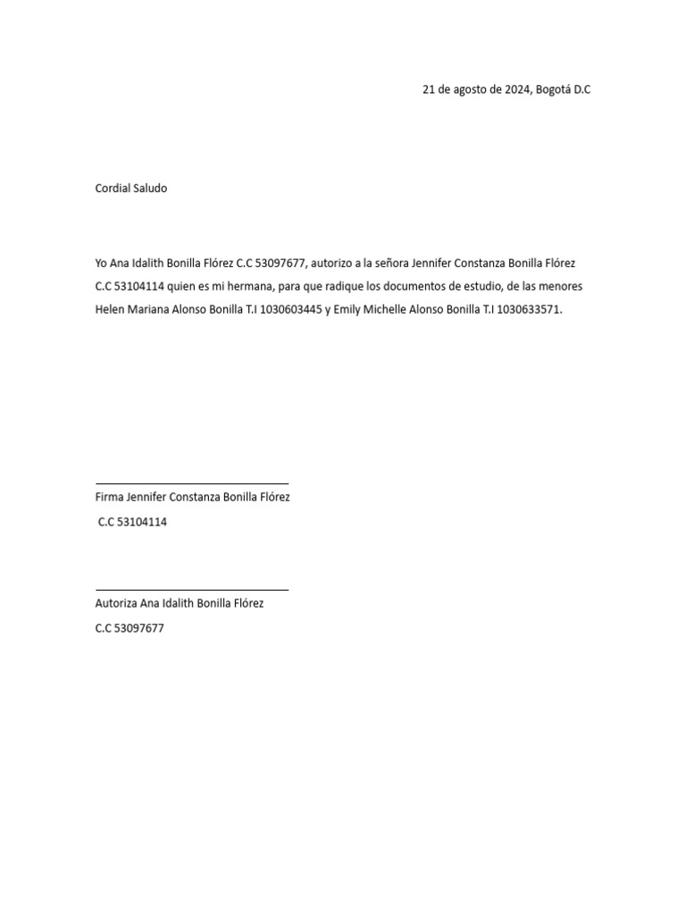 Autorizacion Cafan | PDF