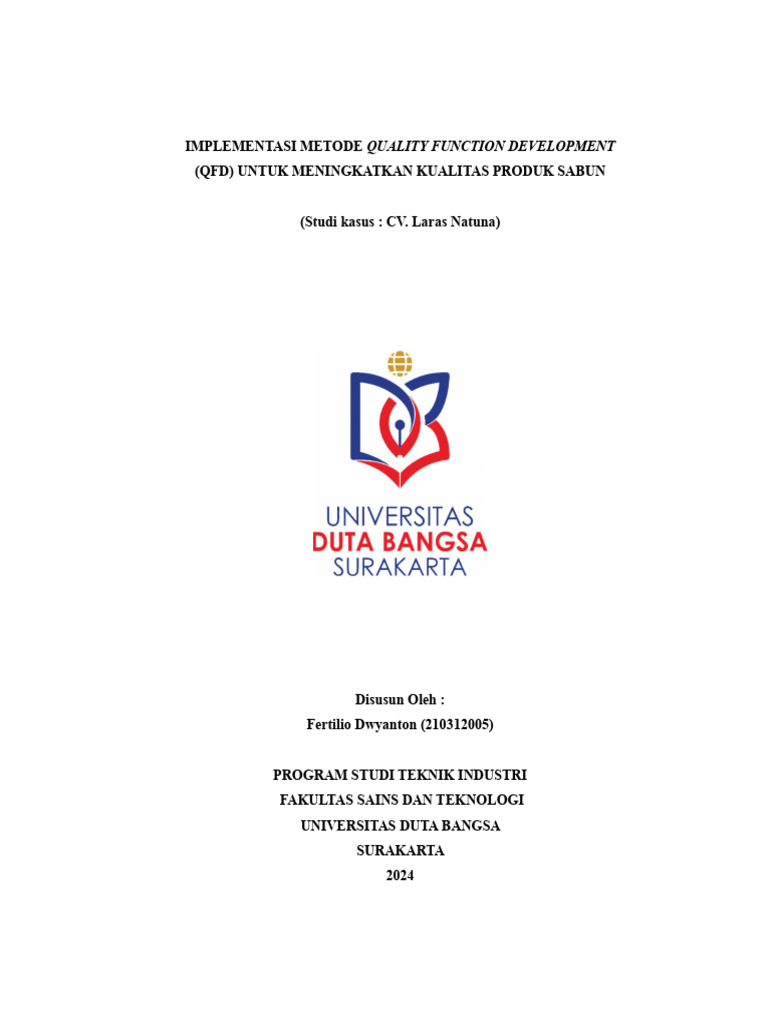 QFD Revisi Bab 123 | PDF | Business