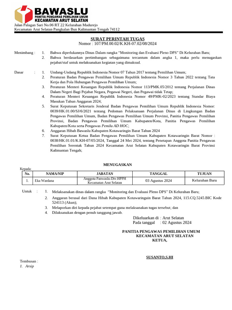 107 SPT Monev Pleno DPS 030824@ Eka BR | PDF