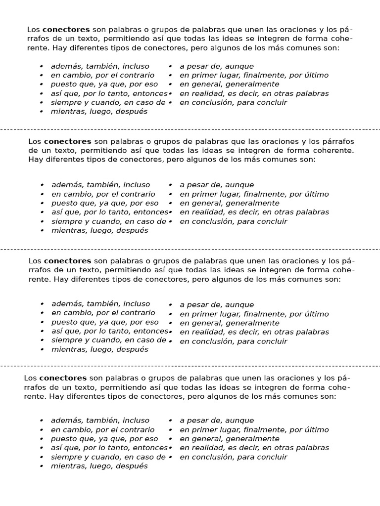 Los conectores | PDF