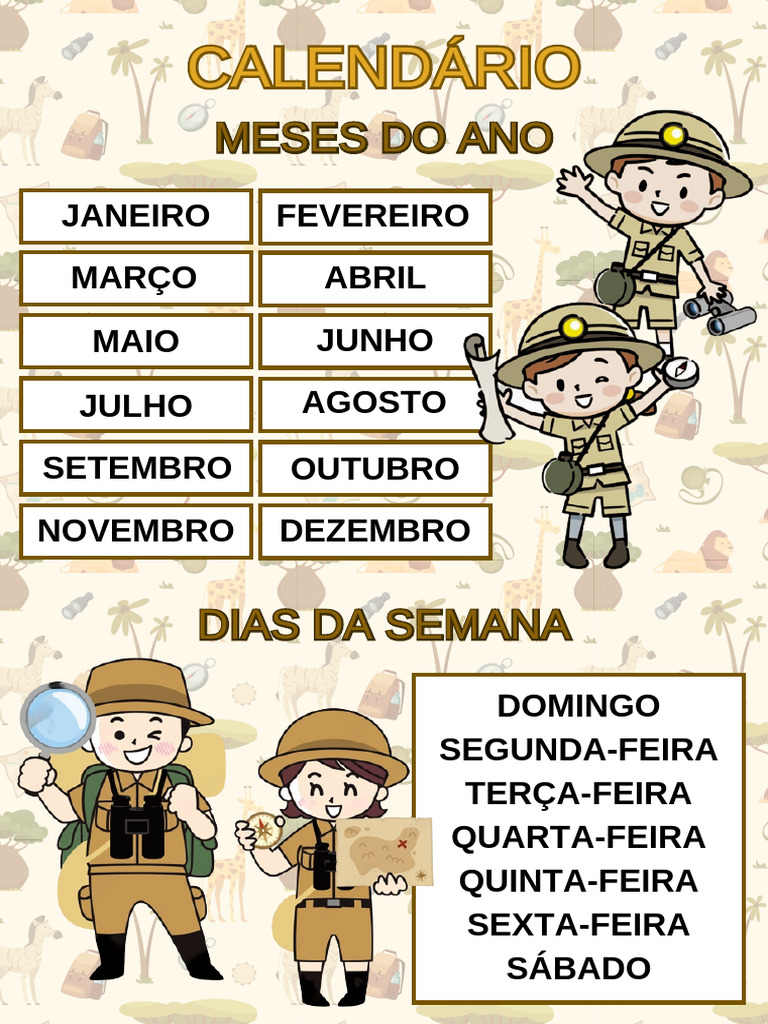 Calendário Safari | PDF