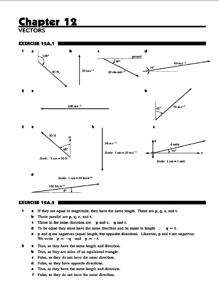 Worked solutions - Vectors and vector applications | PDF