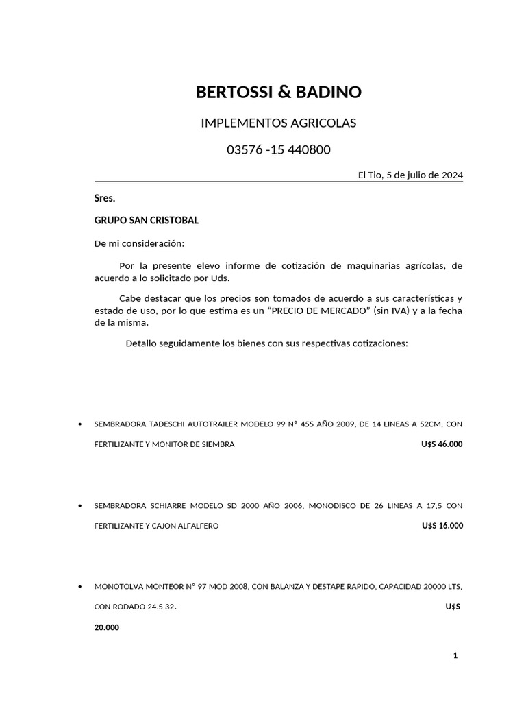 COTIZACION | PDF