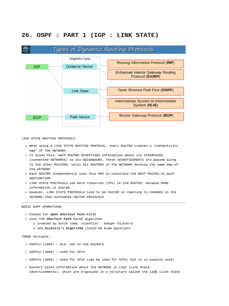 26.OSPF Part1 | PDF