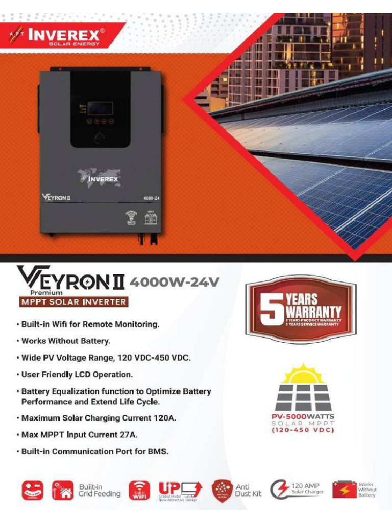 Inverex Veyron II 4kw Solar Inverter | PDF