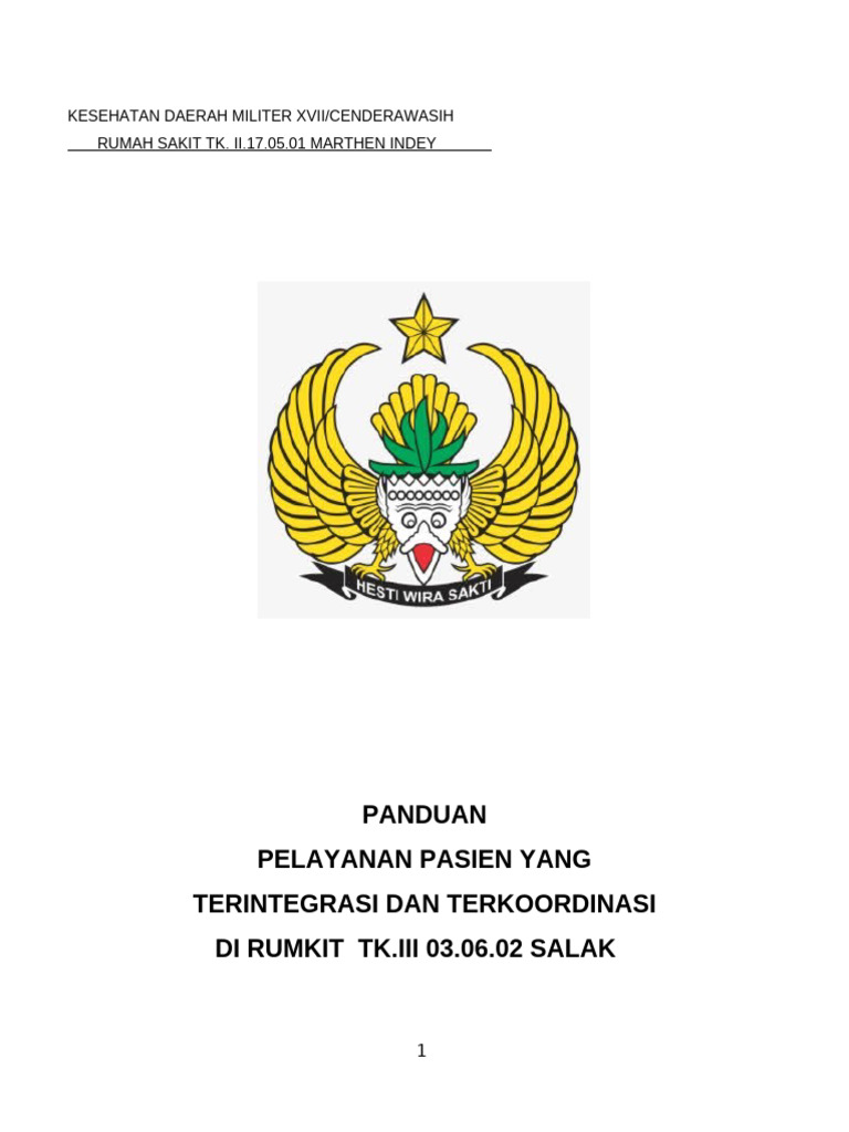 Panduan Pelayanan Terintegrasi Dan Terkoordinasi RSMI | PDF