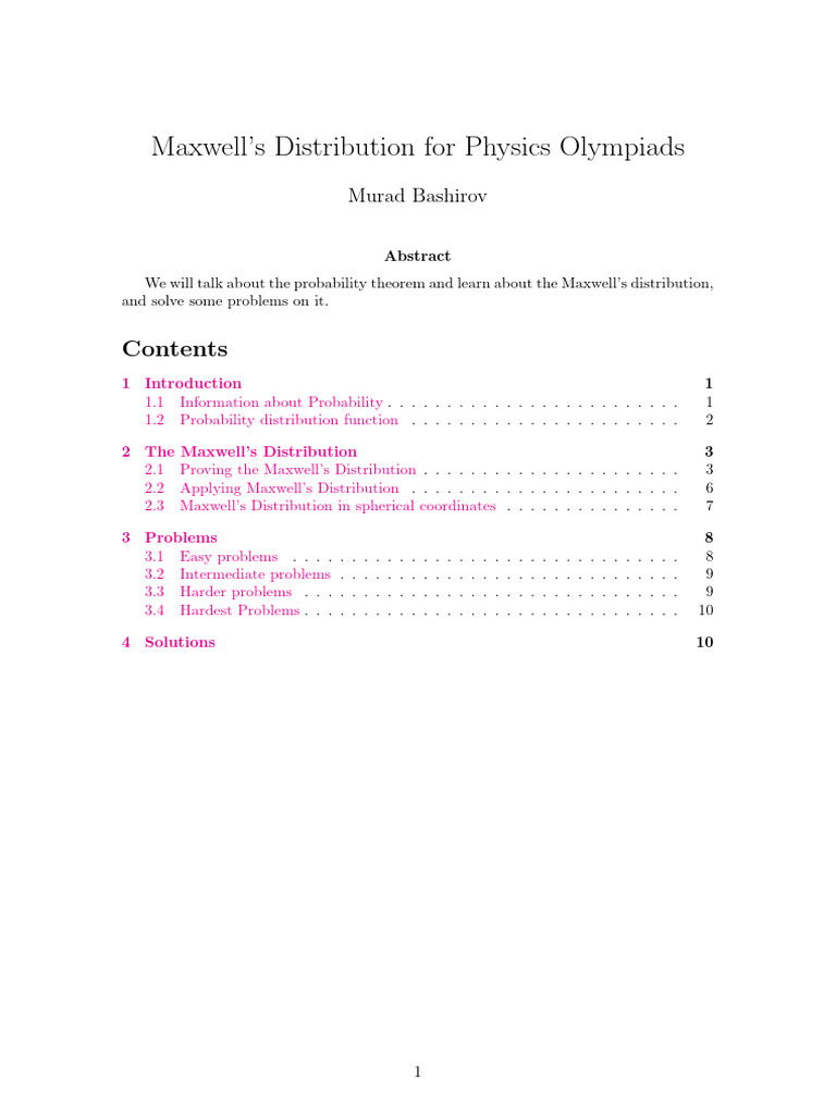 4 Lectures Ipho Problems | PDF