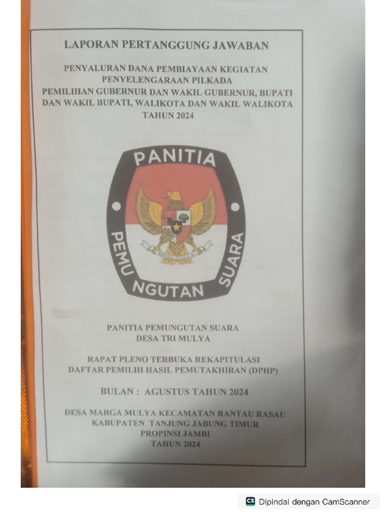 SPJ Rapat DPHP Desa Tri Mulya | PDF