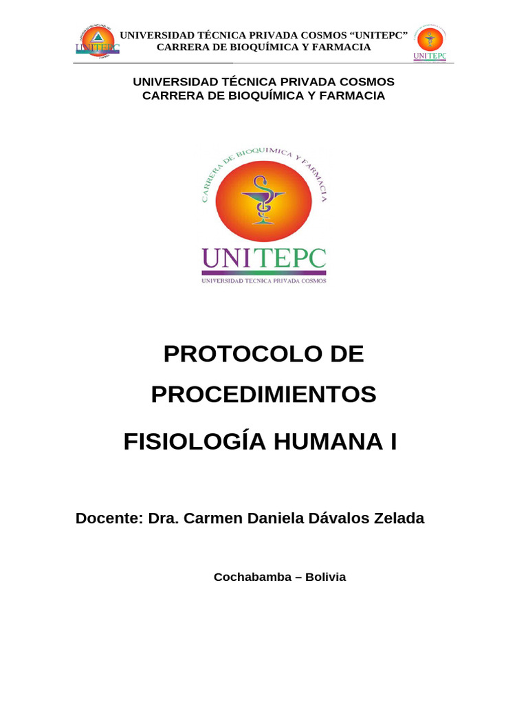 Protocolo #1 INTRODUCCIÓN | PDF | Cuerpo humano | Fisiología