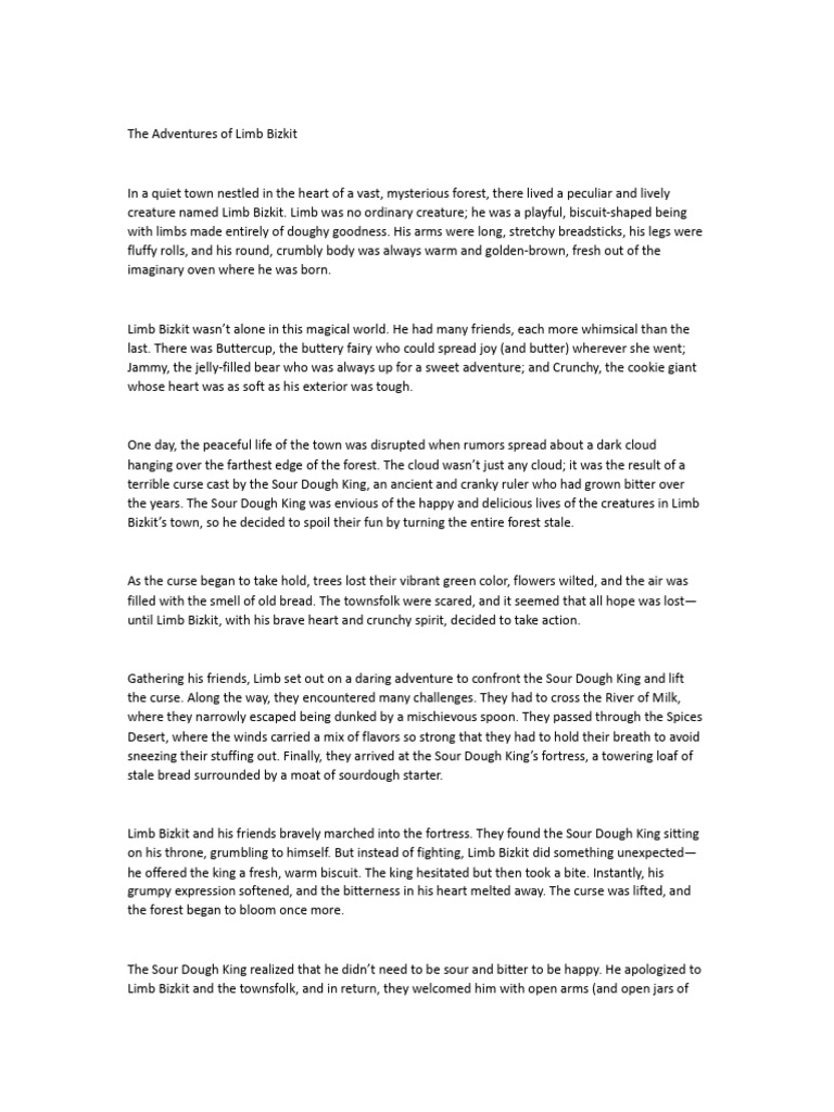 The Adventures of Limb Bizkit | PDF