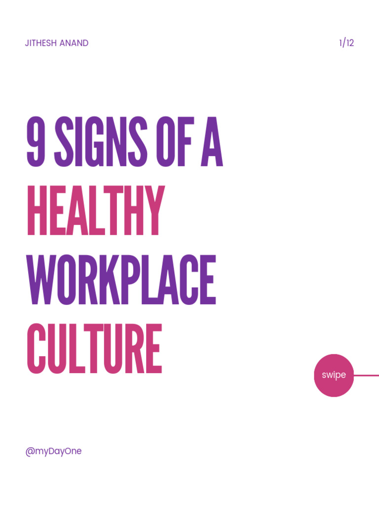 Healthy Workplace Culture Signs | PDF | Turnover (Employment) | Career ...