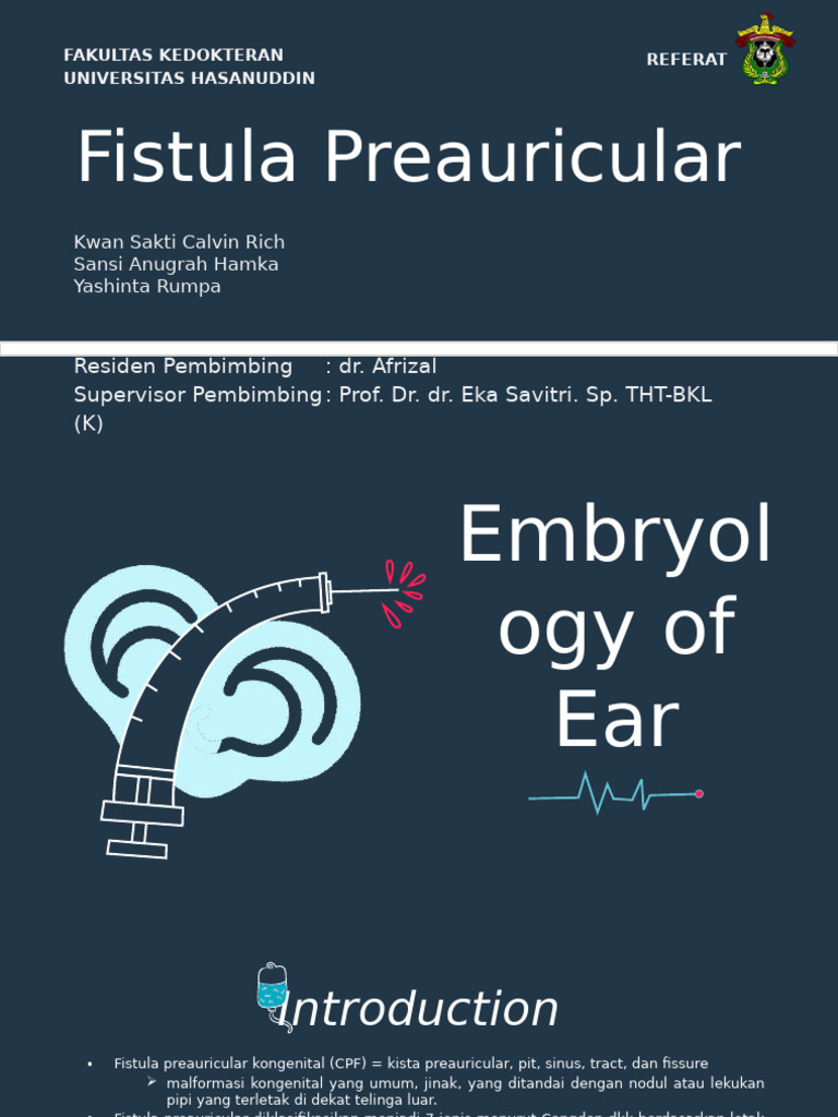 Referat Fistula Preauricular | PDF