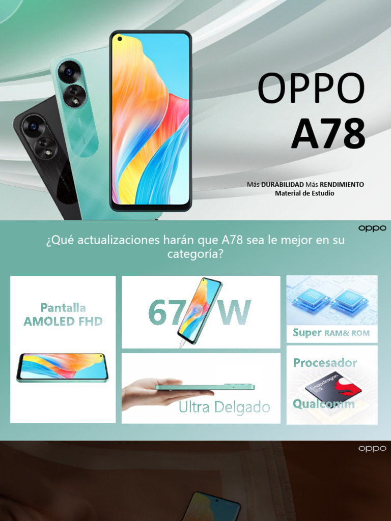 OPPO A78 Material de Estudio - Promotores | PDF