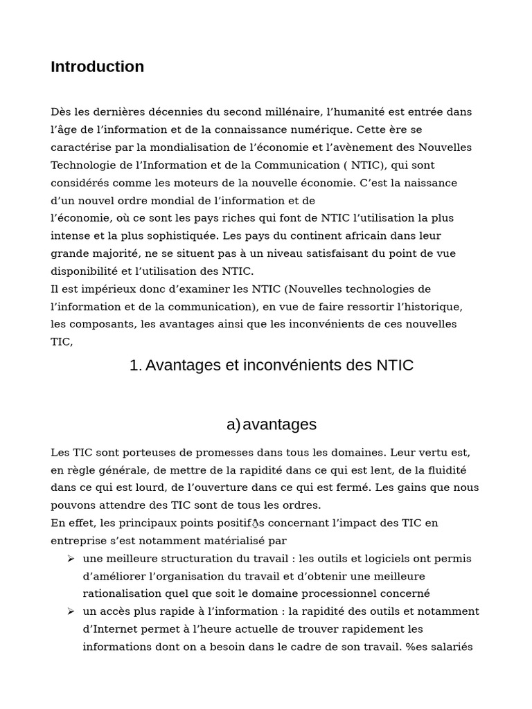 Introduction Avantages&Inconvenient Conclusion | PDF
