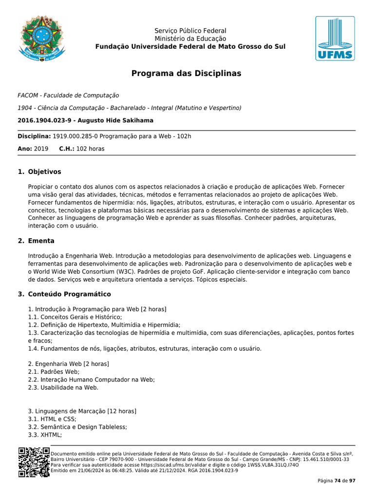 Prog para Web Front End | PDF