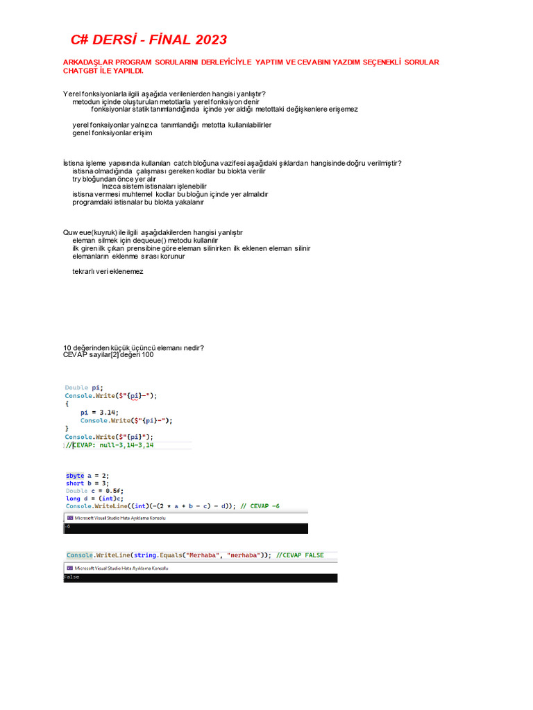 C# Final | PDF