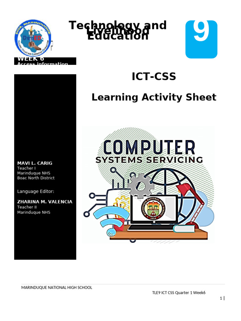 TLE9 ICT Module Quarter1Week6 (4) | PDF