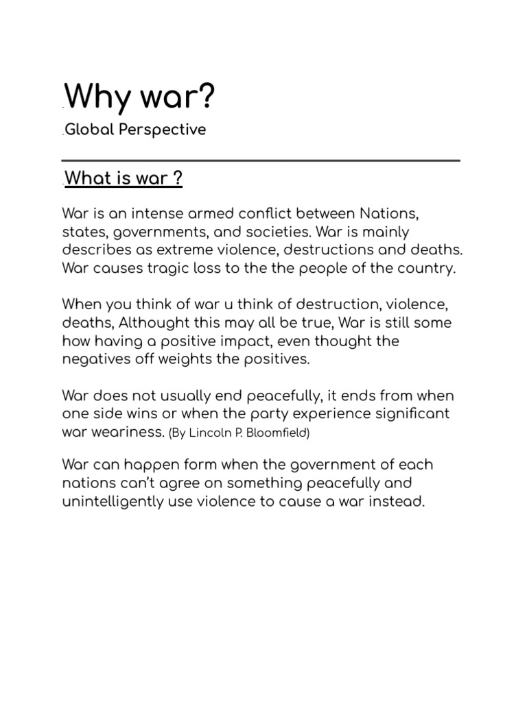 Why War? | PDF