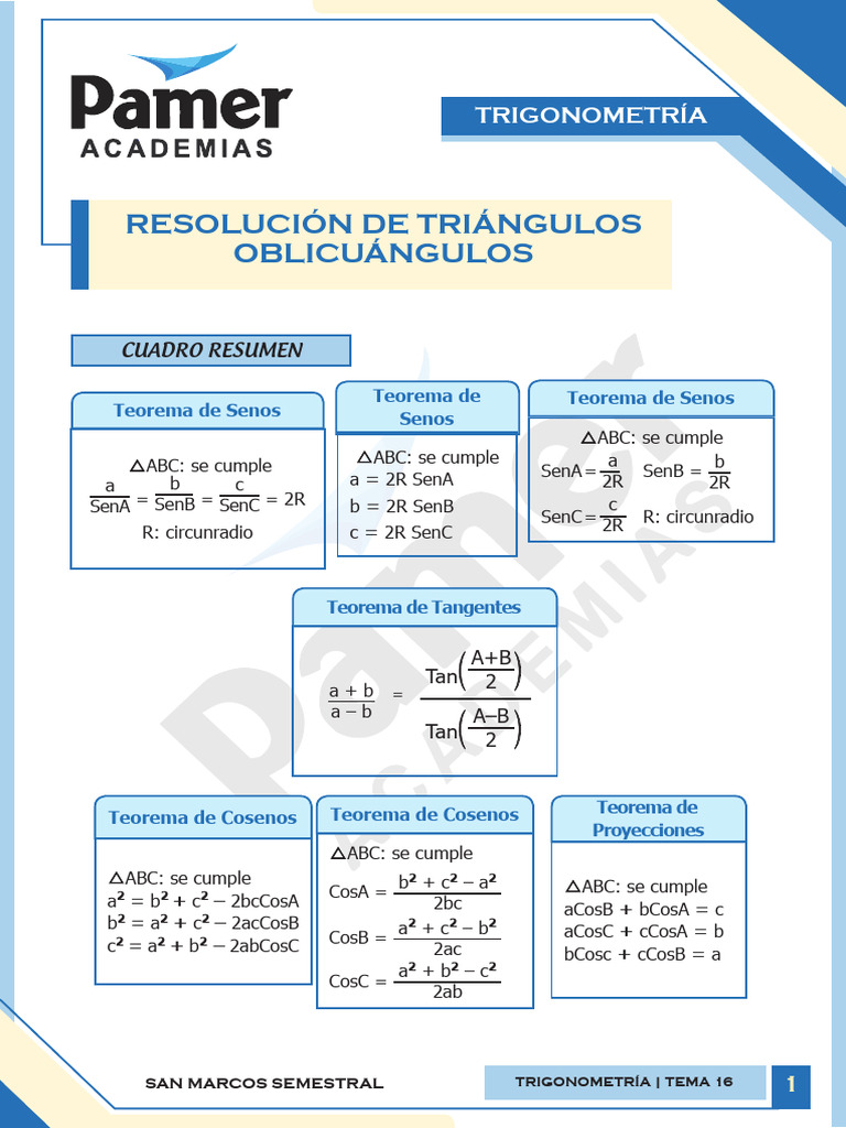 Trigonometria S16 | PDF