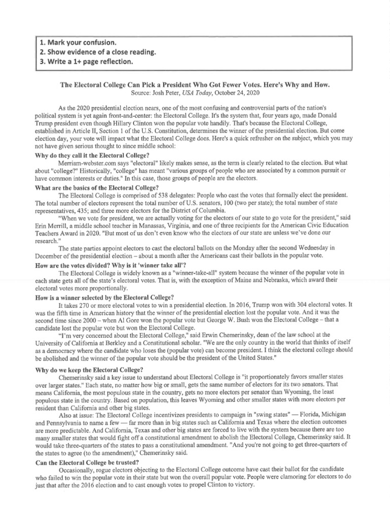 Electoral College | PDF