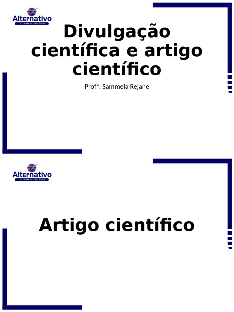 Divulgação Científica E Artigo Científico Pdf