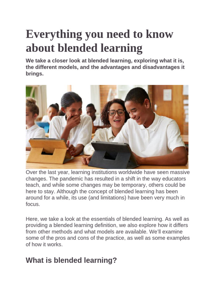 Blended Learning 2 | PDF