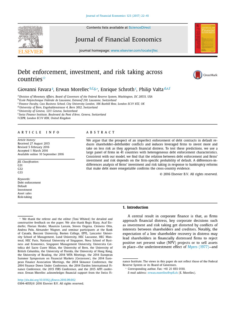 Debt Enforcement JFE | PDF