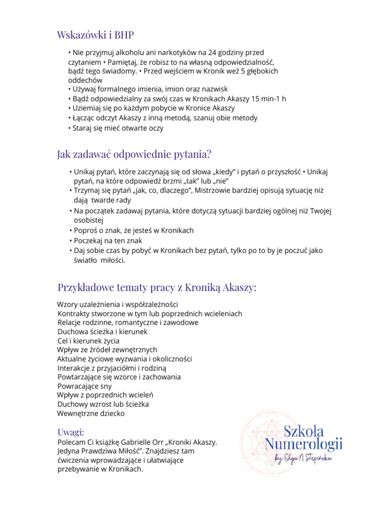 Kroniki Akaszy - Instrukcja | PDF
