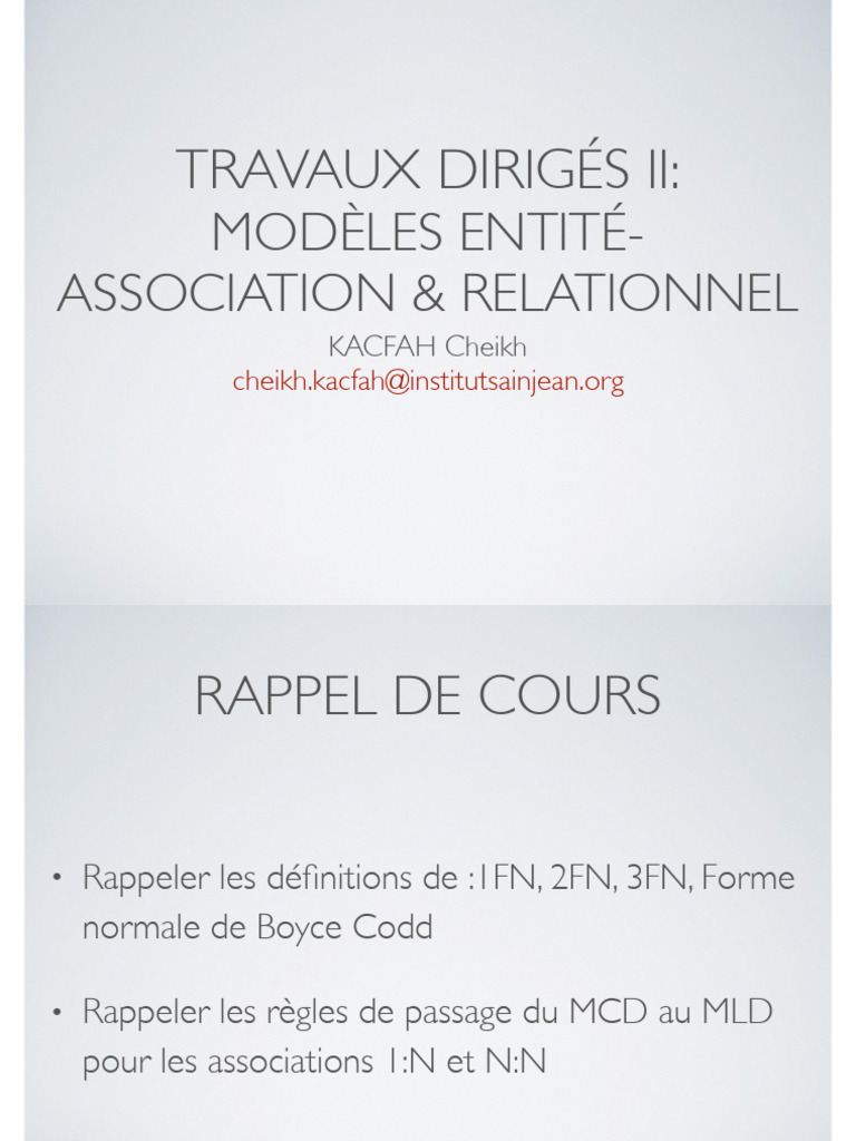 TD2 - MCD Et MLD | PDF