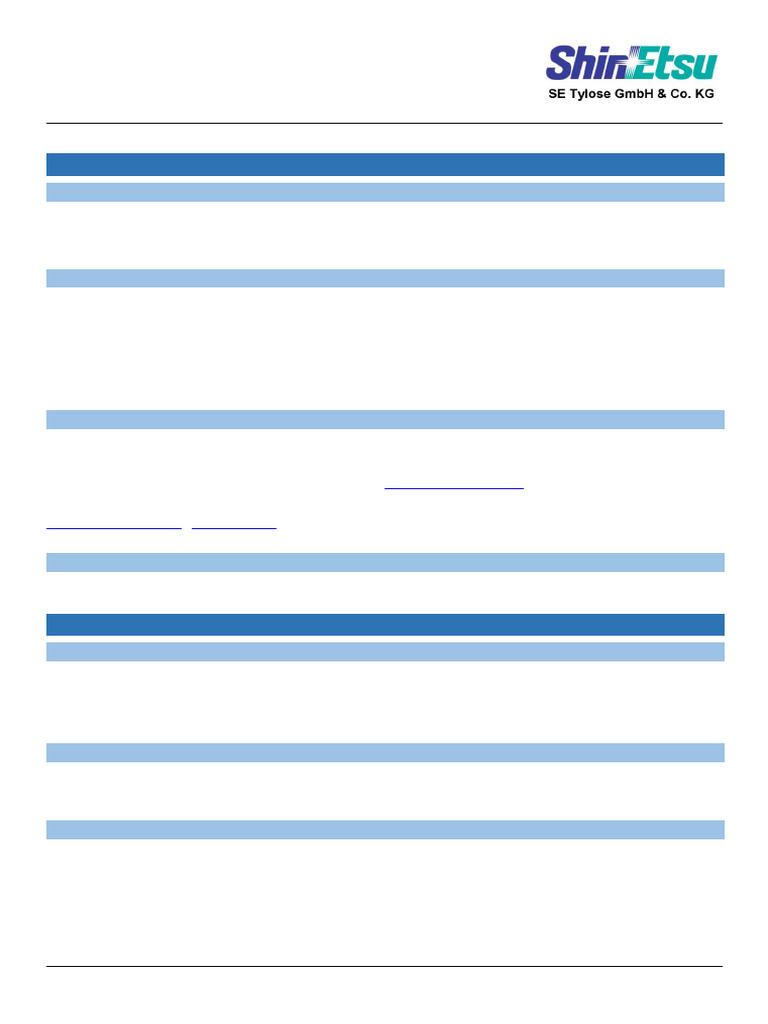 SDS Tylose MH 6000 YP4 GB-EN | PDF