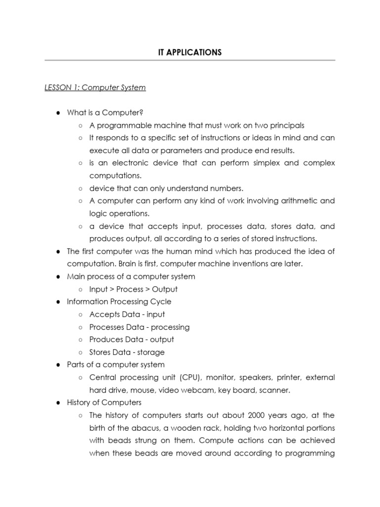IT Applications | PDF