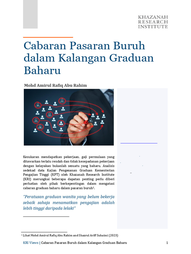 Cabaran Pasaran Buruh Graduan Baharu (Finalised) | PDF