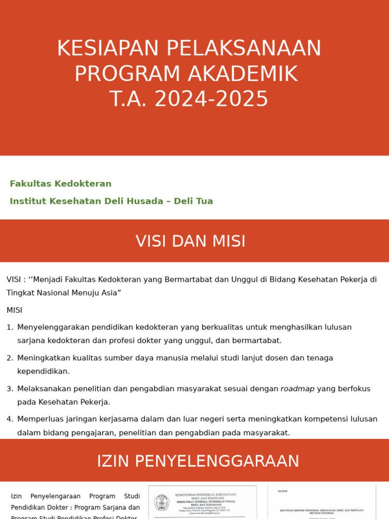 Kesiapan Pelaksanaan Program Akademik Ta 2024-2025 | PDF