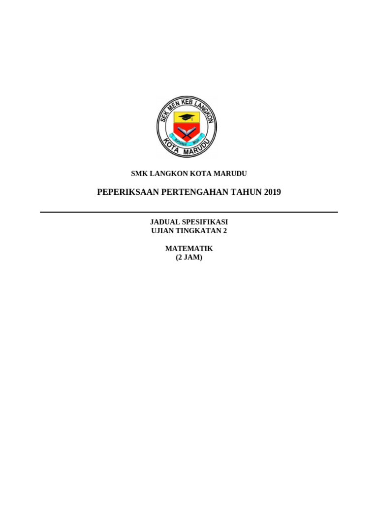 Jsu PPT Matematik t2 2019 | PDF